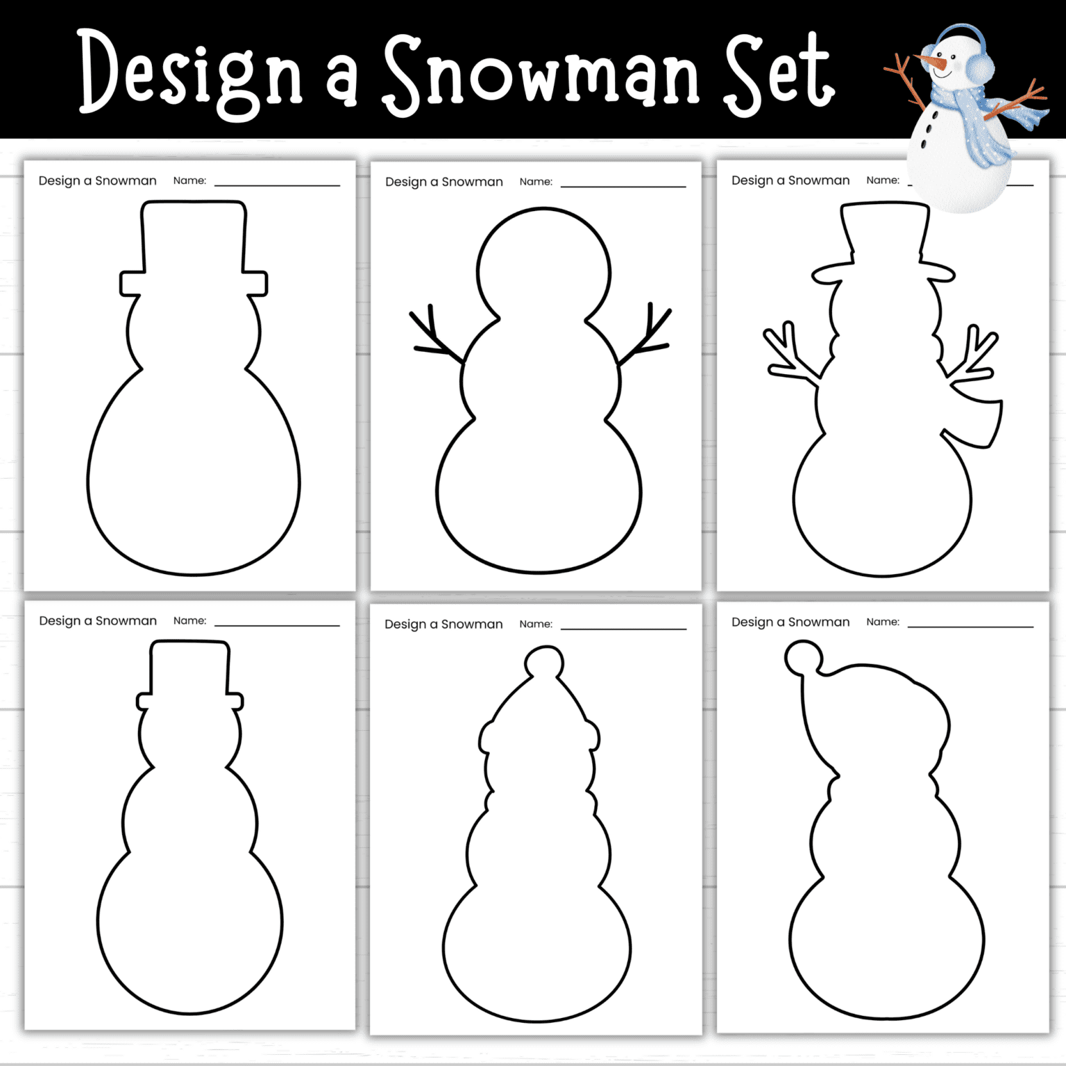 Printable Design a Snowman Set - Mom. Wife. Busy Life.