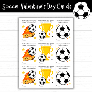 Printable Soccer Valentine's Day Cards - Mom. Wife. Busy Life.