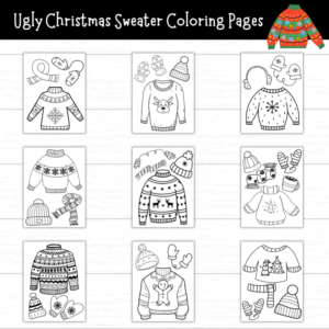 Ugly Sweater Coloring Pages - Mom. Wife. Busy Life.