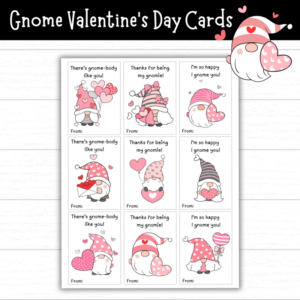 Printable Gnome Valentine Cards for Kids (Perfect for Classroom ...