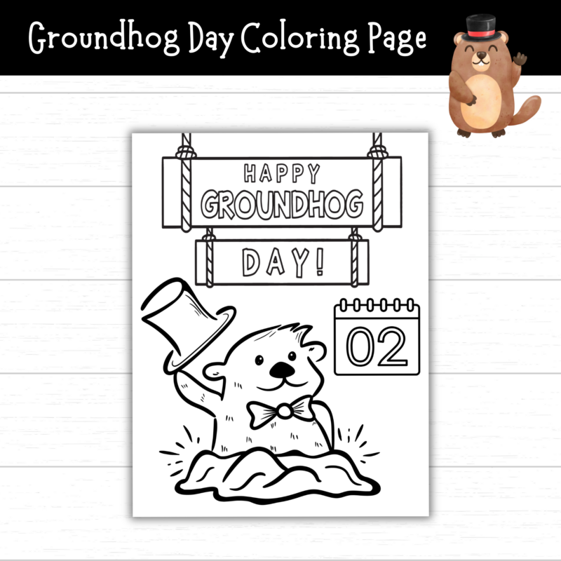 happy groundhog day printable - Mom. Wife. Busy Life.