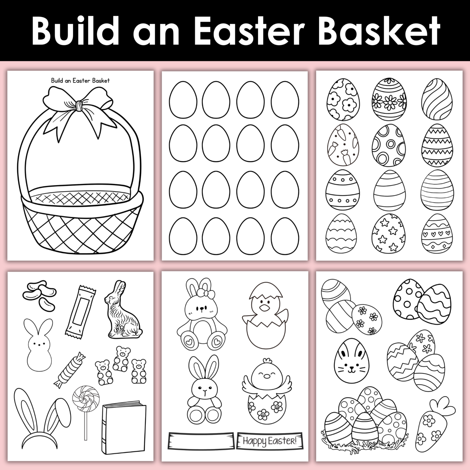 Build an Easter Basket Printable Craft – Fun Easter Activity for Kids ...