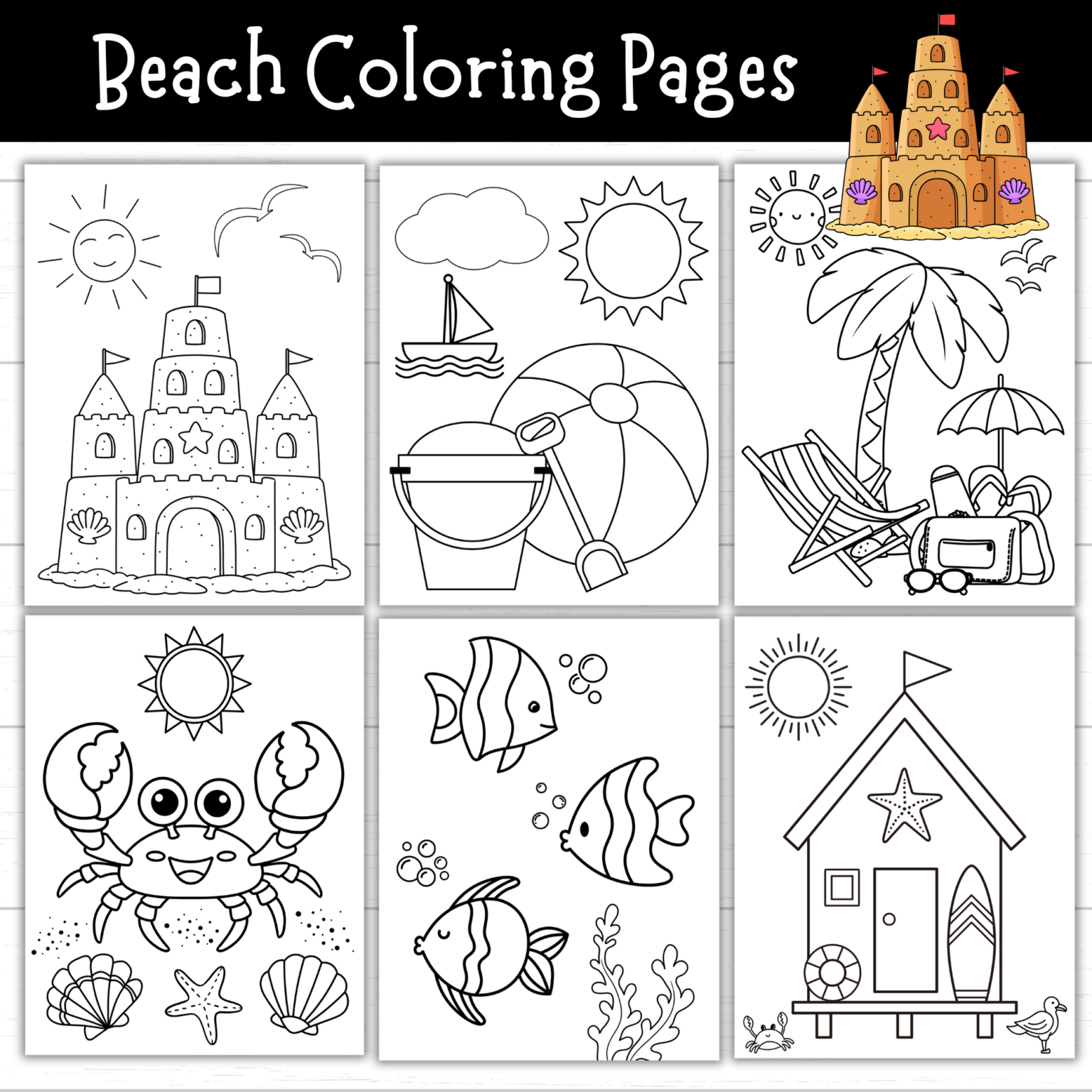 Printable Beach Coloring Pages - Mom. Wife. Busy Life.