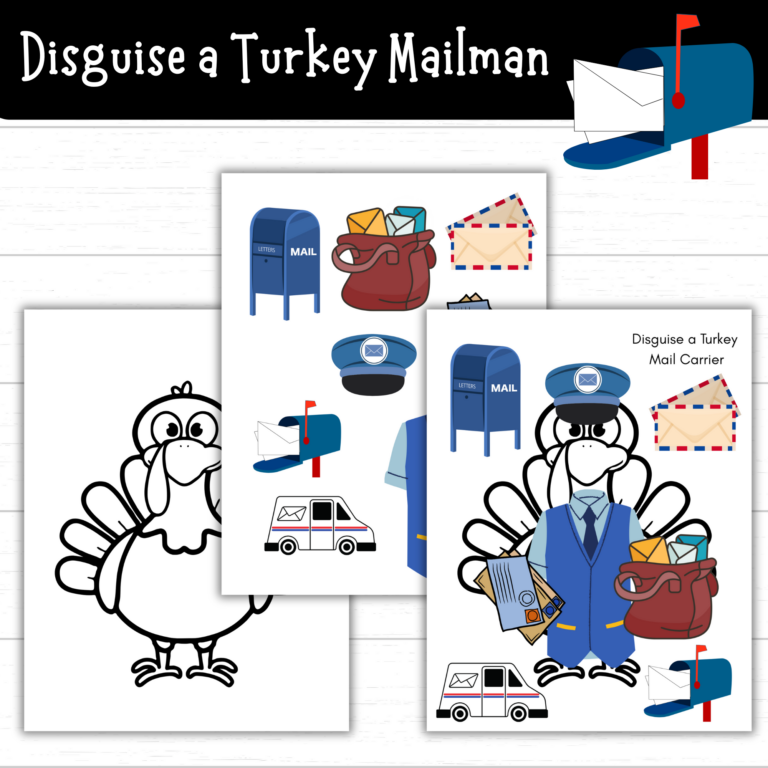 Printable Disguise a Turkey Mailman - Mom. Wife. Busy Life.