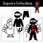 Printable Disguise a Turkey Ninja - Mom. Wife. Busy Life.