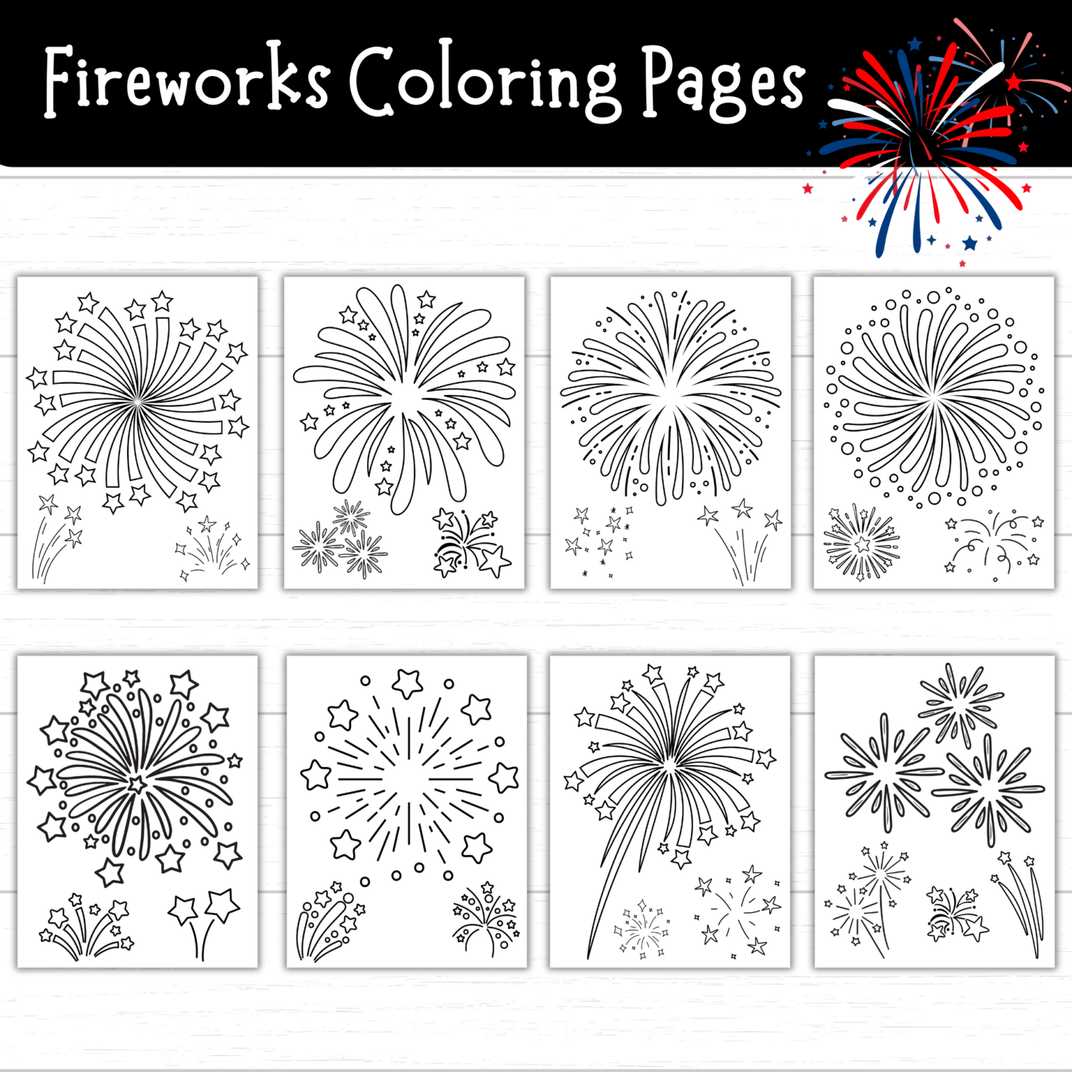 Printable Fireworks Coloring Pages - Mom. Wife. Busy Life.