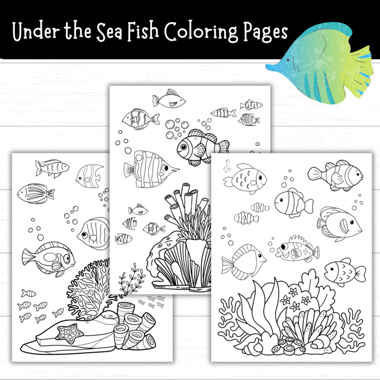 Printable Under the Sea Fish Coloring Pages - Mom. Wife. Busy Life.