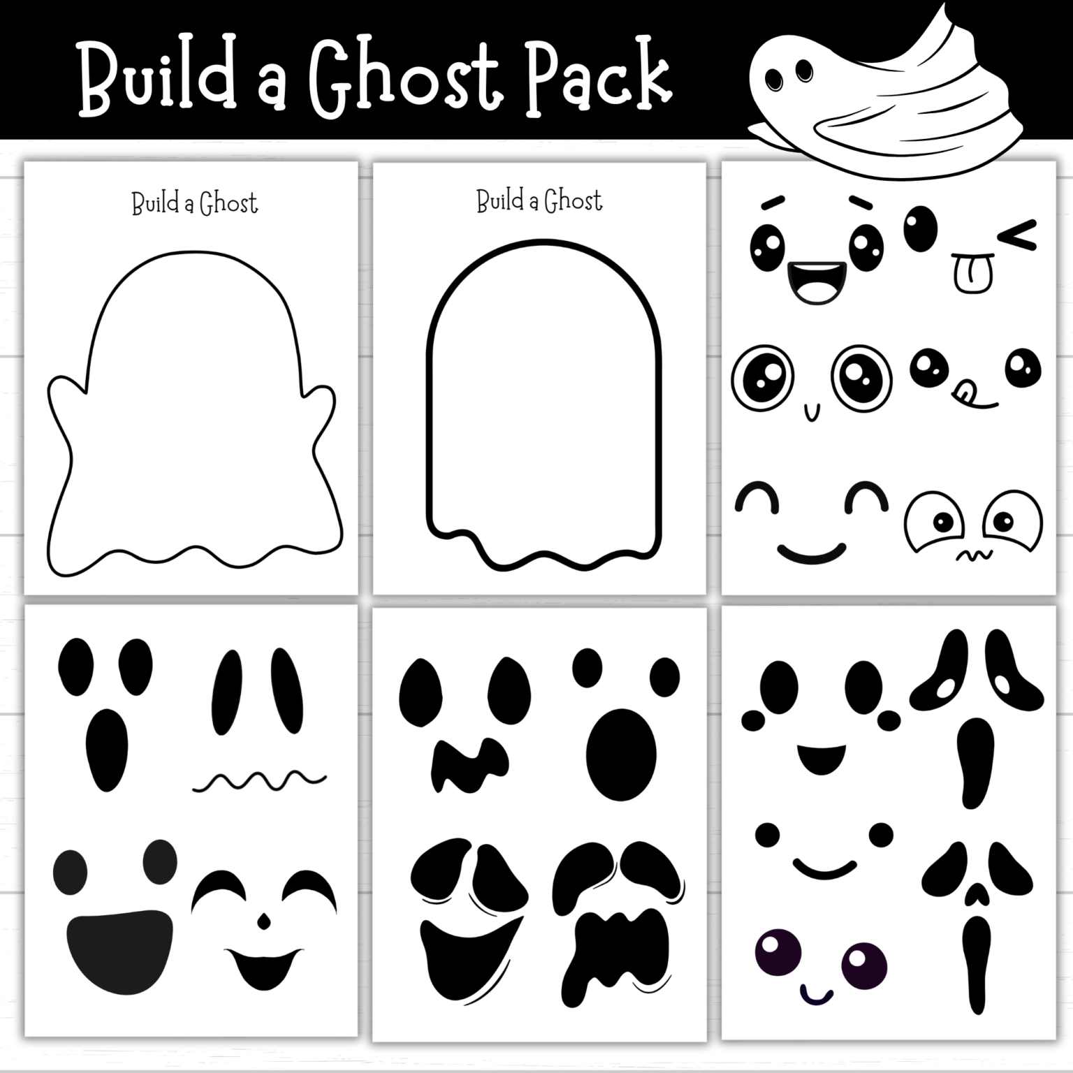 Printable Build a Ghost Activity Pack - Mom. Wife. Busy Life.