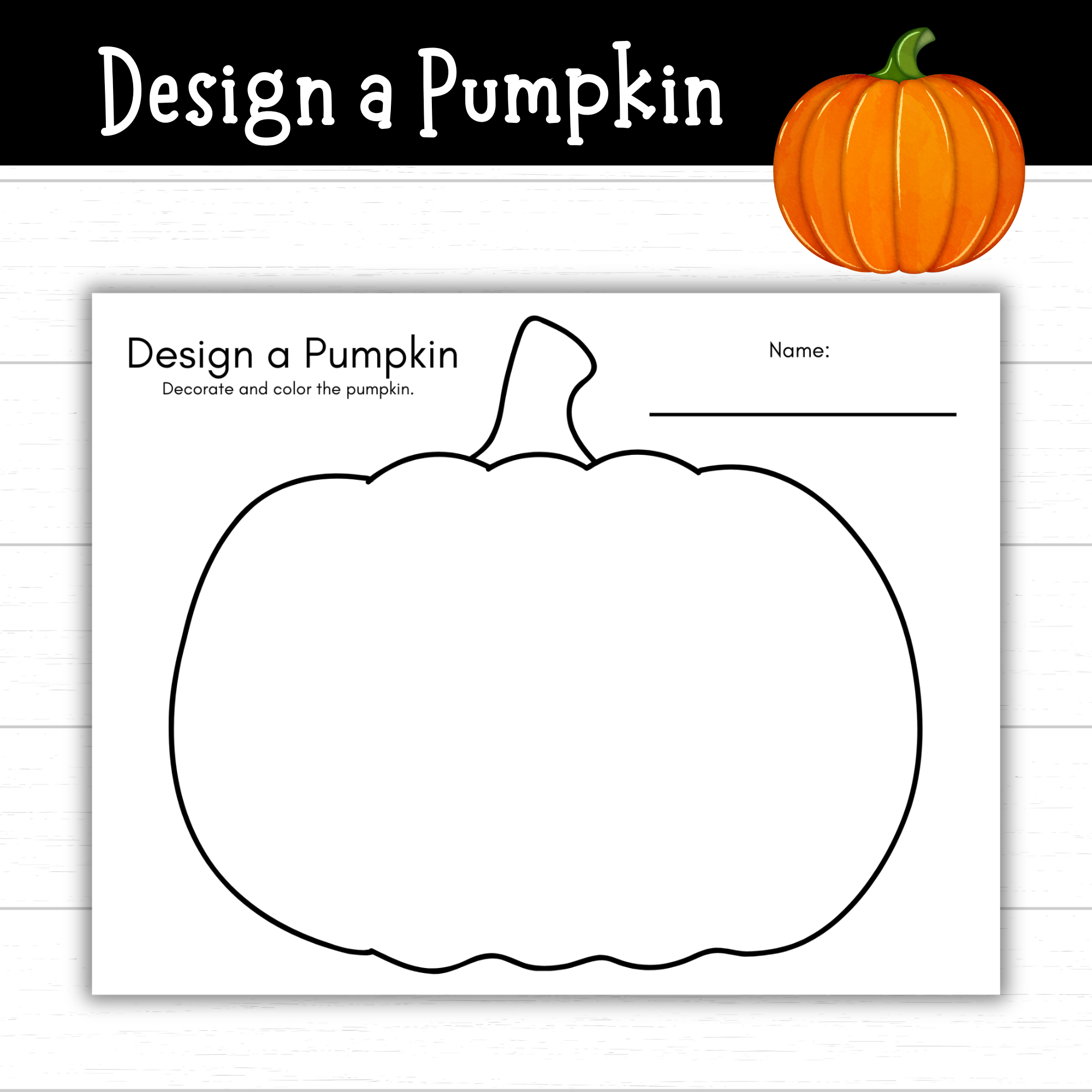 Printable Design a Pumpkin Activity - Mom. Wife. Busy Life.