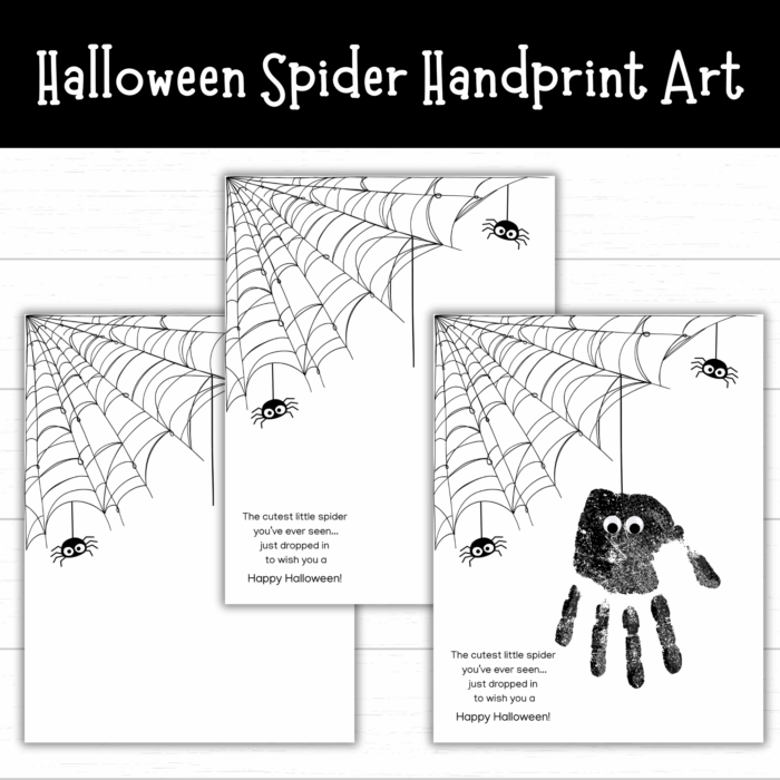 Printable Halloween Spider Handprint Art - Mom. Wife. Busy Life.