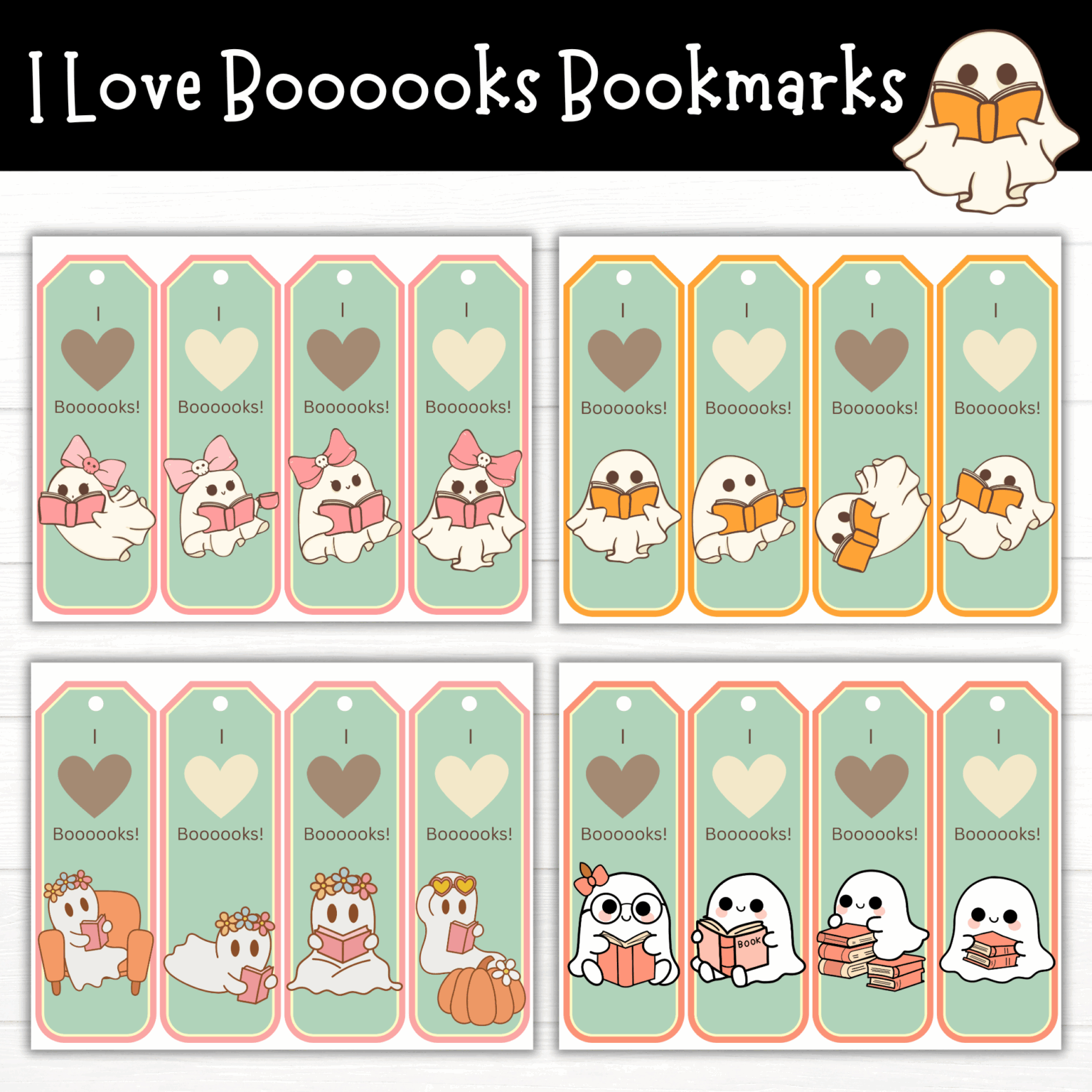 Printable Halloween Ghost Bookmarks - Mom. Wife. Busy Life.