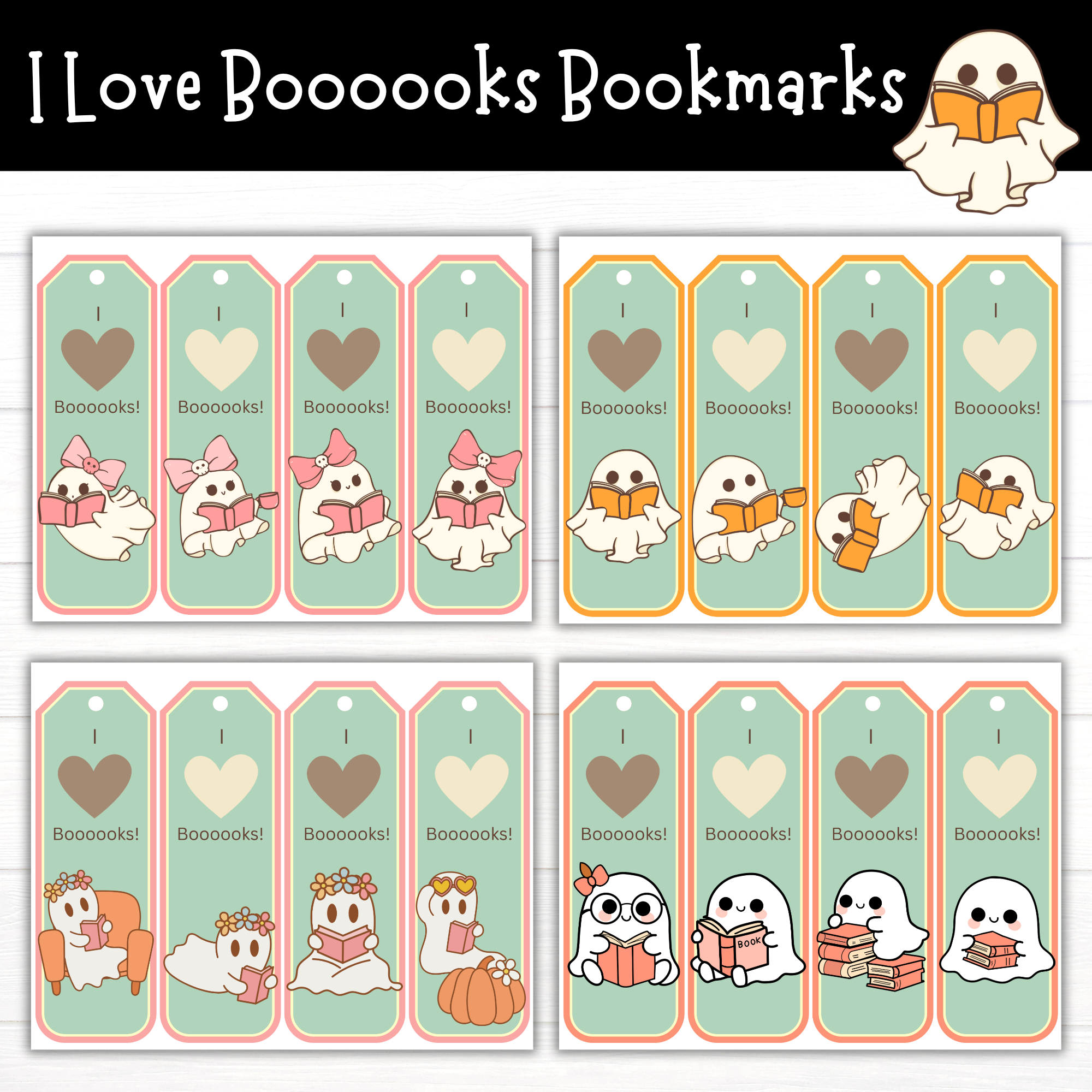 Printable Halloween Ghost Bookmarks - Mom. Wife. Busy Life.