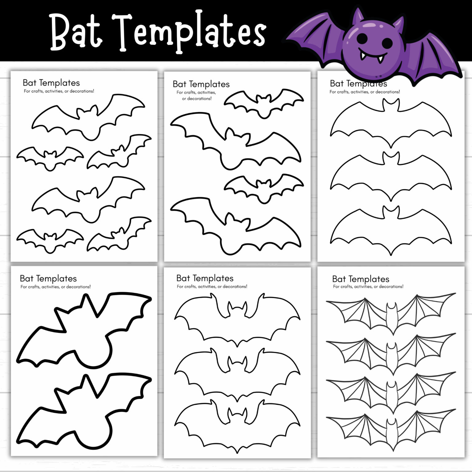 Printable Bat Templates - Mom. Wife. Busy Life.