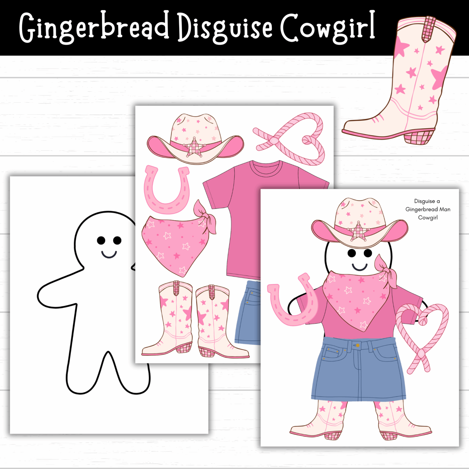 Printable Disguise a Gingerbread Man Cowgirl - Mom. Wife. Busy Life.