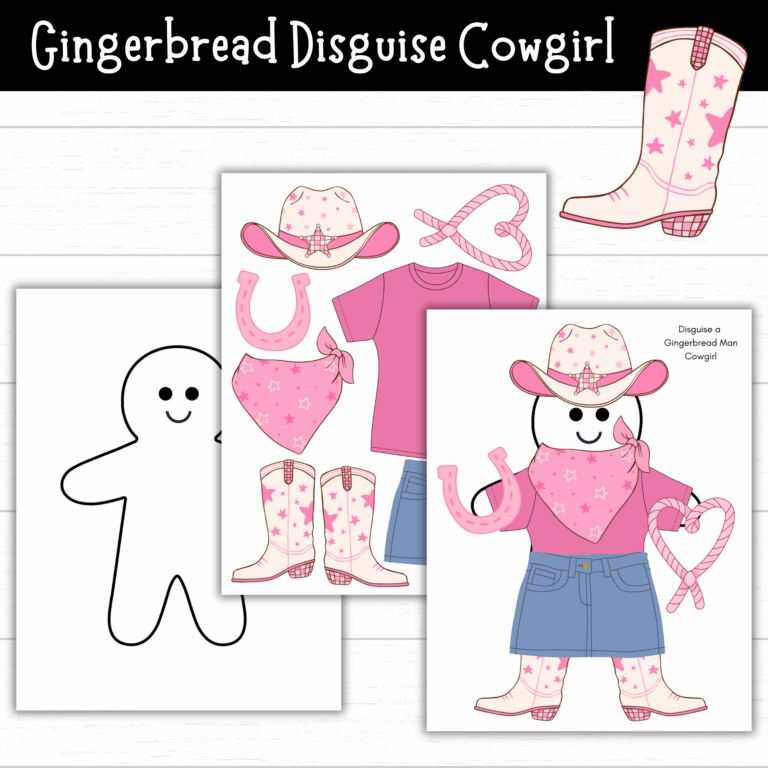 Printable Disguise a Gingerbread Man Cowgirl - Mom. Wife. Busy Life.