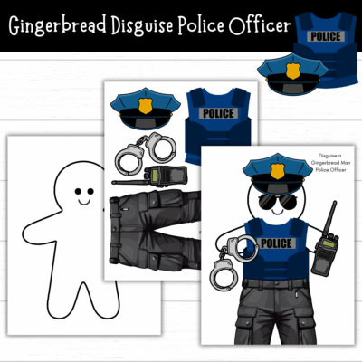 Printable Disguise a Gingerbread Man Police Officer - Mom. Wife. Busy Life.