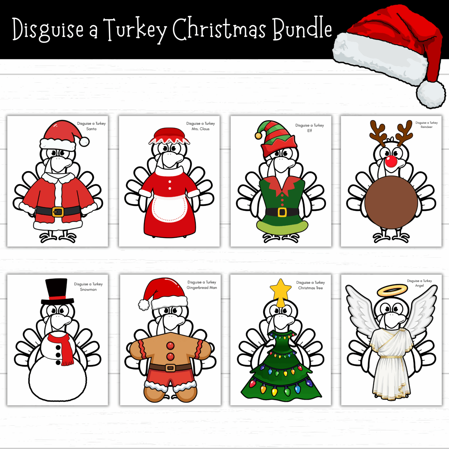 Printable Disguise a Turkey Christmas Bundle - Mom. Wife. Busy Life.