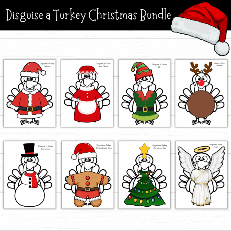 Printable Disguise a Turkey Christmas Tree - Mom. Wife. Busy Life.