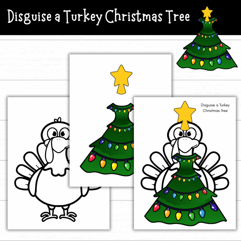 Printable Disguise a Turkey Christmas Tree - Mom. Wife. Busy Life.